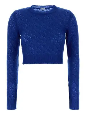 JIL SANDER JIL SANDER Mohair-Blend Silk Cropped Sweater