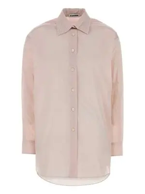 JIL SANDER Pastel Muslin Oversize Shirt - Pink