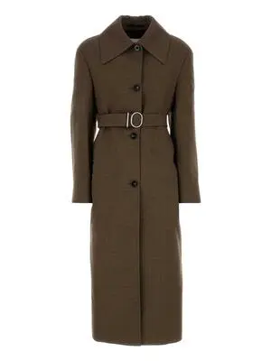 JIL SANDER Tailored Wool-blend Jacket With Embroidered Detailing - Checked