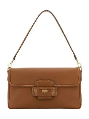 Miu Miu Miu Miu Penny Mini Leather Shoulder Handbag Camel