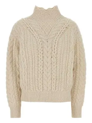 ISABEL MARANT ÉTOILE ISABEL MARANT ETOILE "Bolinea" High Neck Cable Knit Sweater