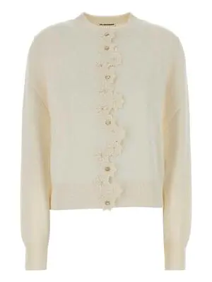 JIL SANDER JIL SANDER Lace Trim Cardigan