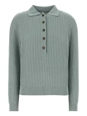 BLAZE Silk Blend Polo Shirt - Silver