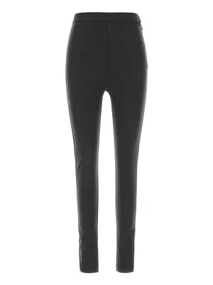 JIL SANDER Graphite Stretch Virgin Wool Blend Tailored Pant - Grey