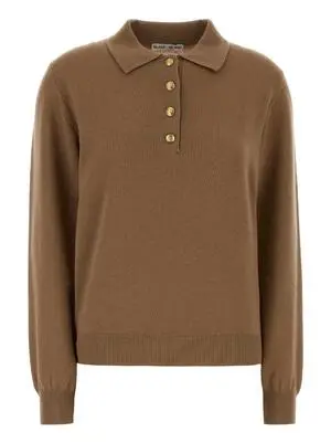 BLAZE Wool And Cashmere Highland Polo Shirt - Camel