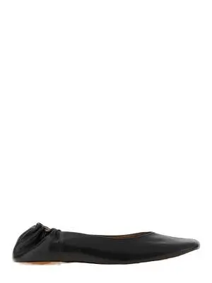 A.p.c. Juliet Leather Ballerina Flats - Black
