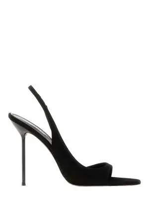 Paris Texas Suede Slingback Sandals With 10.5 Cm Heel - Black