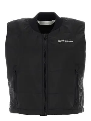 Palm Angels Padded Nylon Vest - Black