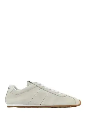 Miu Miu Suede Lace-up Sneakers - White