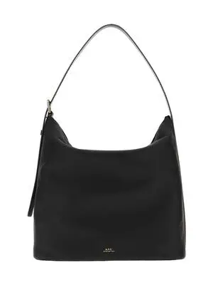 A.p.c. Vera Leather Shoulder Handbag - Black
