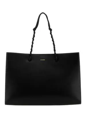JIL SANDER Tangle Shopping Handbag In Leather - Black