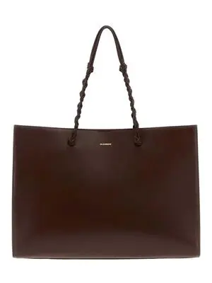 JIL SANDER Tangle Shopping Handbag With Gold-tone Hardware - Brown