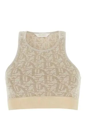 Palm Angels Palm Angels Embroidered Viscose-Blend Top Printed