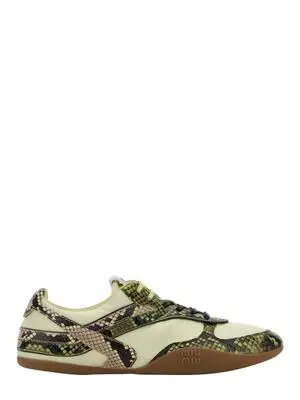Miu Miu Miu Miu Multicolor Fabric And Leather Sneaker For Women Multicoloured