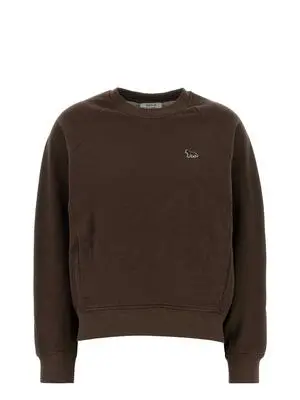 Maison Kitsuné Cotton Sweatshirt With Fox Logo - Brown