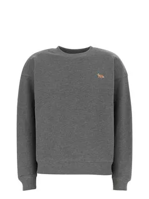 Maison Kitsuné Cotton Sweatshirt With Fox Logo - Grey