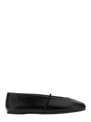 Miu Miu Miu Miu Leather Ballerina Flats Black