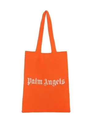 Palm Angels Wool Blend Shopping Tote - Orange