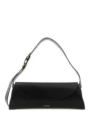 JIL SANDER JIL SANDER Small Leather Shoulder Handbag With Golden Hardware Black