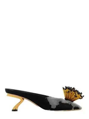 FERRAGAMO Safi Flat Satin Pumps - Black