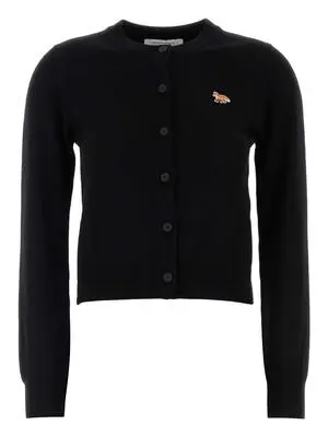 Maison Kitsuné Wool Cardigan - Black