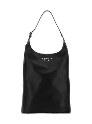 DURAZZI MILANO Lamb Nappa Cavalry Shoulder Handbag - Black