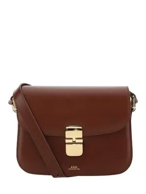 A.p.c. Leather Grace Crossbody Handbag - Brown