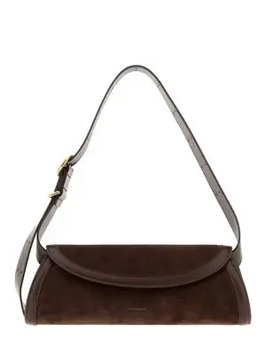JIL SANDER JIL SANDER Mini Cannolo Suede Crossbody Bag