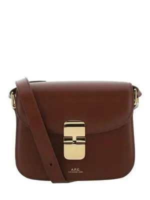 A.p.c. Leather Grace Mini Crossbody Handbag - Brown