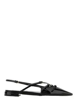 Miu Miu MIU MIU Leather Slingback Ballerinas Black