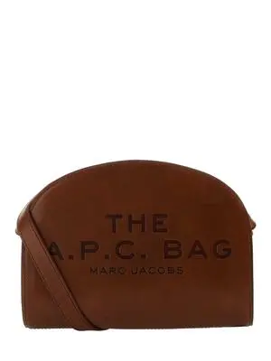 A.p.c. Half-moon Leather Crossbody Handbag - Brown