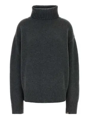 Extreme Cashmere 100% Cashmere Turtleneck Sweater - Grey