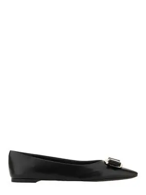 SALVATORE FERRAGAMO FERRAGAMO Zea Lamb Leather Ballerina Flats With Bow Detailing