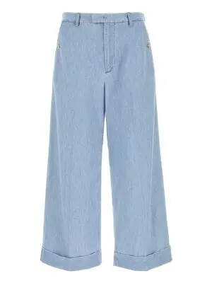 Valentino Garavani Denim Wide-leg Jeans - Light Blue