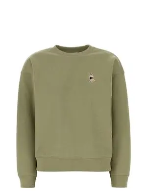 Maison Kitsuné Organic Cotton Full Zip Hoodie - Green