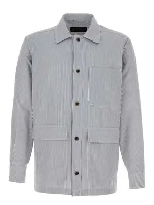 PALTO' Embroidered Polyester-blend Giovanni Shirt - Stripped