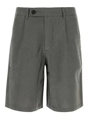 Gimaguas Linen-blend Tailored Bermuda Shorts - Grey