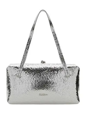 JIL SANDER JIL SANDER Nappa Leather Pillow Shoulder Handbag Silver