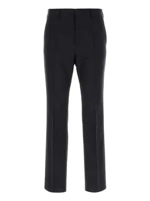 Valentino Garavani Tailored Virgin Wool And Mohair Blend Trousers - Blue