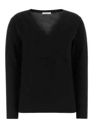 THE ROW THE ROW Poesis Cashmere V-Neck Sweater Black