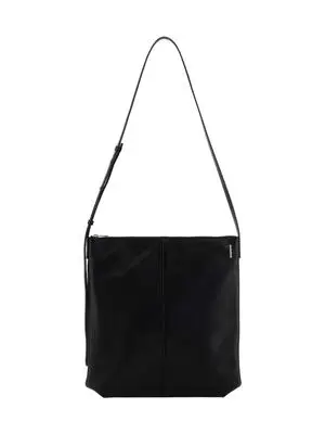 JIL SANDER Linea Mini Leather Crossbody Handbag - Black