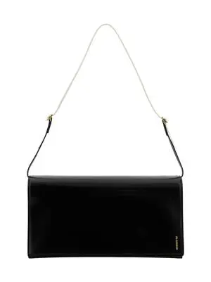 JIL SANDER JIL SANDER Medium Leather Shoulder Handbag Black