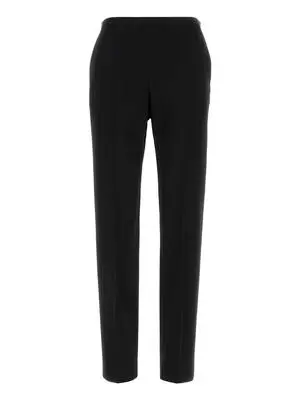 THE ROW Cyril Wool Tailored Trousers - Black