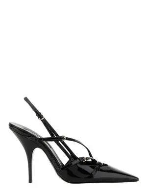 Miu Miu Leather Pumps With 11 Cm Heel - Black