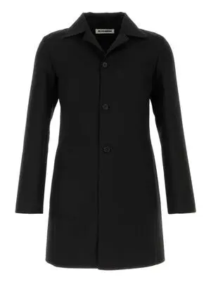 JIL SANDER Wool-blend Jacket With Acetate-silk Lining - Black