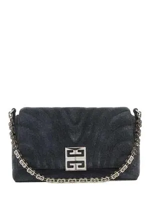 Givenchy Medium 4g Soft Handbag In Denim - Black
