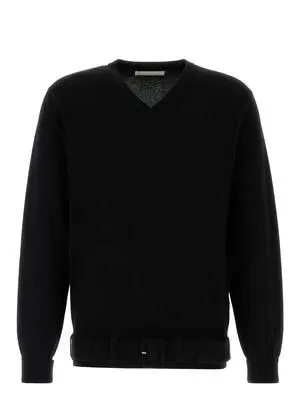 RANDOM IDENTITIES RANDOM IDENTITIES V-Neck Merino Wool & Cashmere Knit Sweater