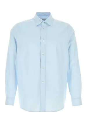 JIL SANDER Poplin Shirt In 100% Cotton - Light Blue