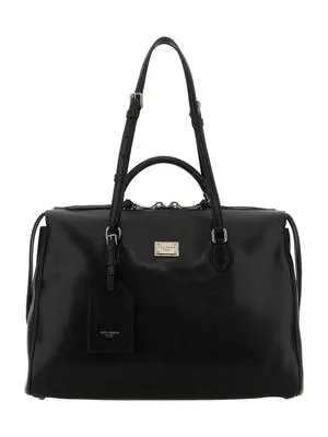 Dolce & Gabbana Vittoria Leather Handbag - Black