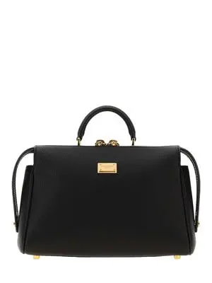Dolce & Gabbana Vittoria Leather Handbag Black
